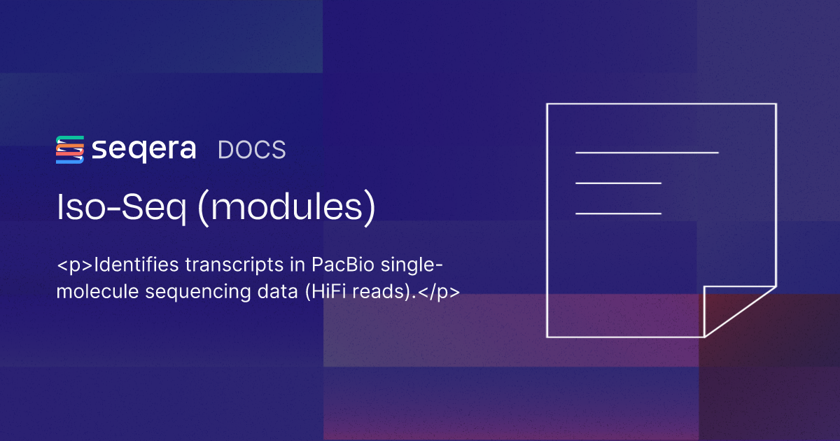 Iso-Seq | Seqera Docs