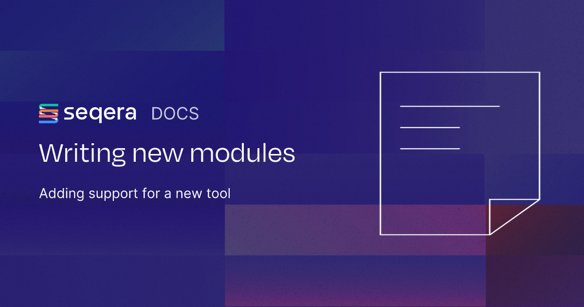 Writing new modules | Seqera Docs