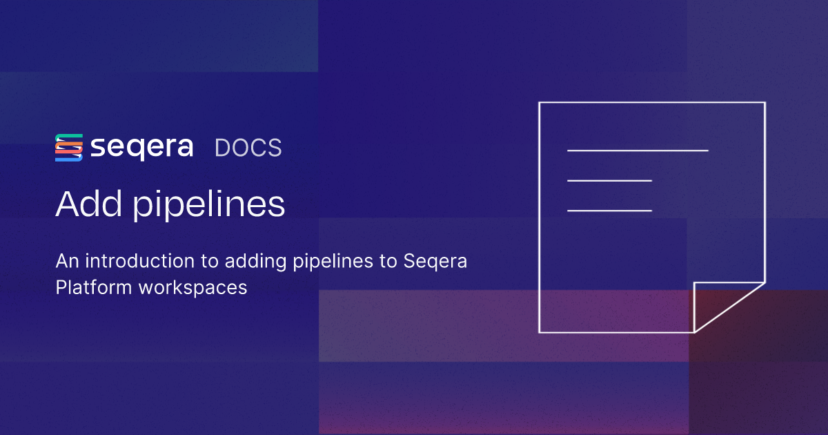 Add pipelines | Seqera Docs