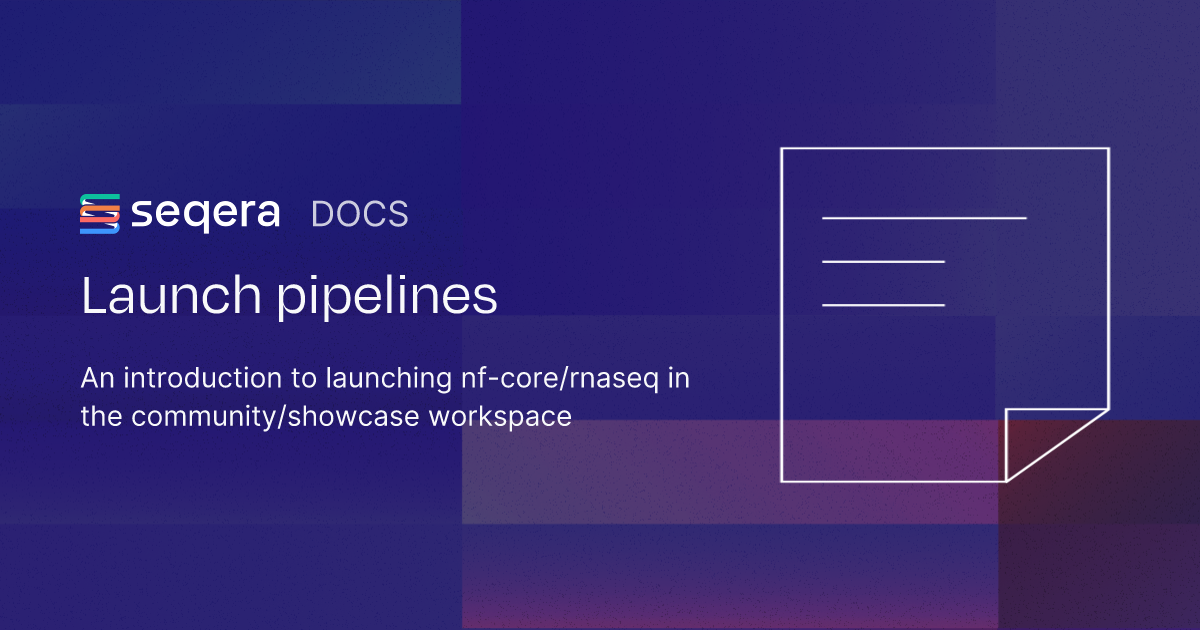 Launch pipelines | Seqera Docs