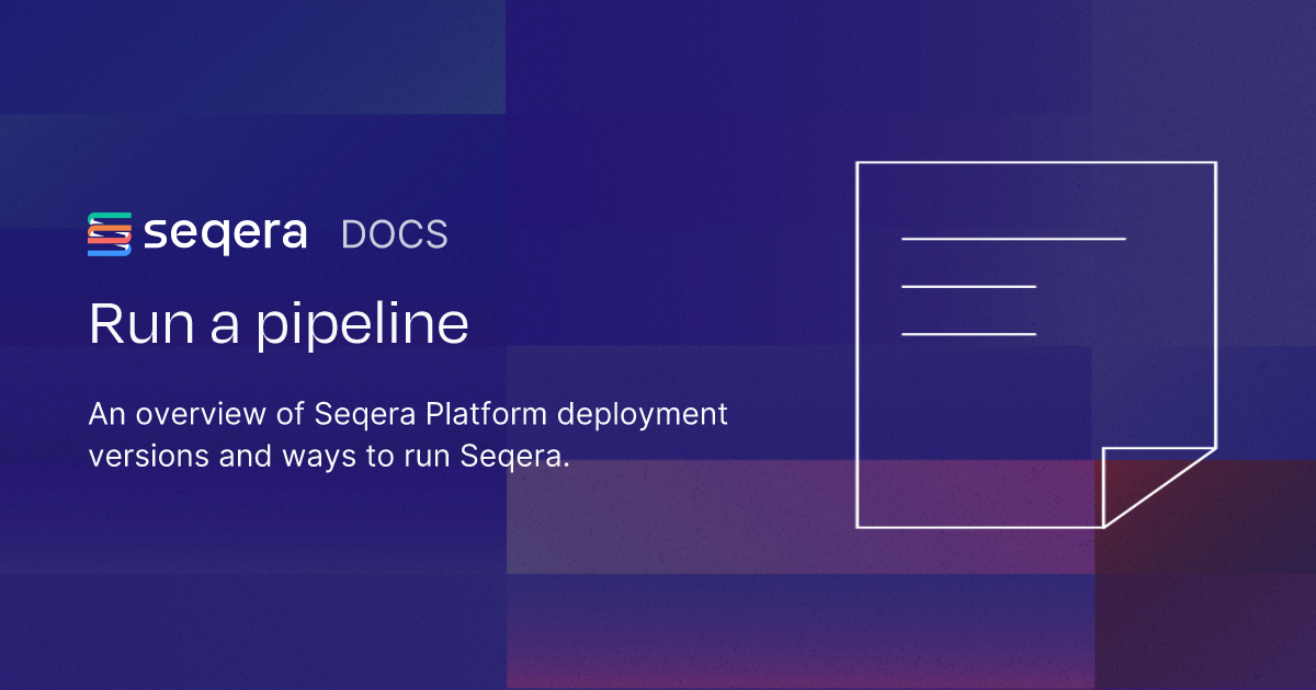 Run A Pipeline Seqera Docs 