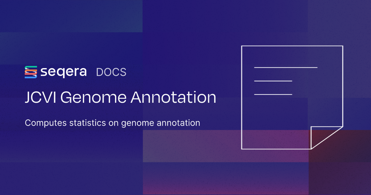 JCVI Genome Annotation | Seqera Docs
