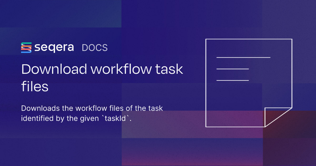 Download workflow task files | Seqera Docs