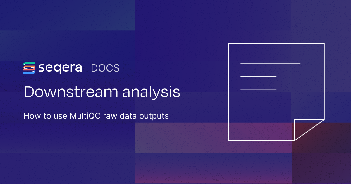 Downstream analysis | Seqera Docs
