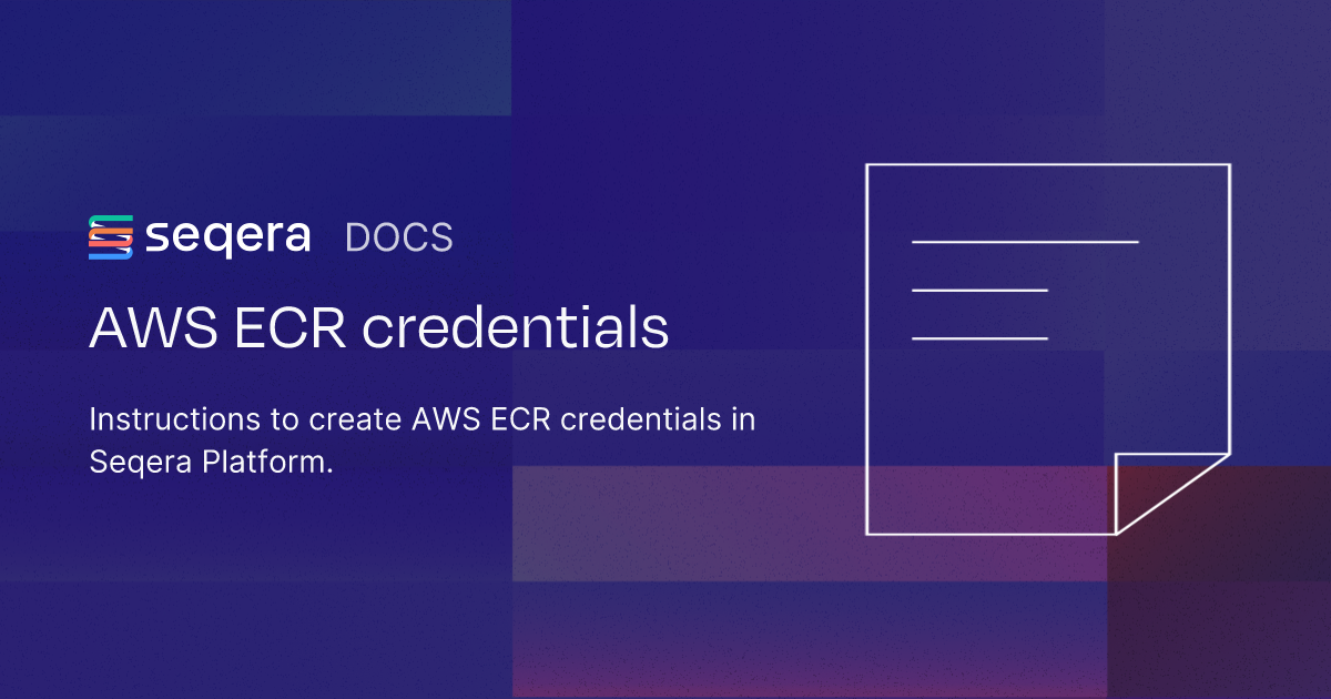 AWS ECR credentials | Seqera Docs