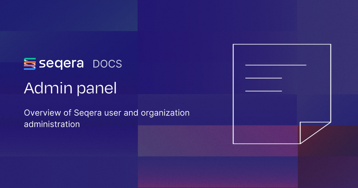 Admin panel | Seqera Docs