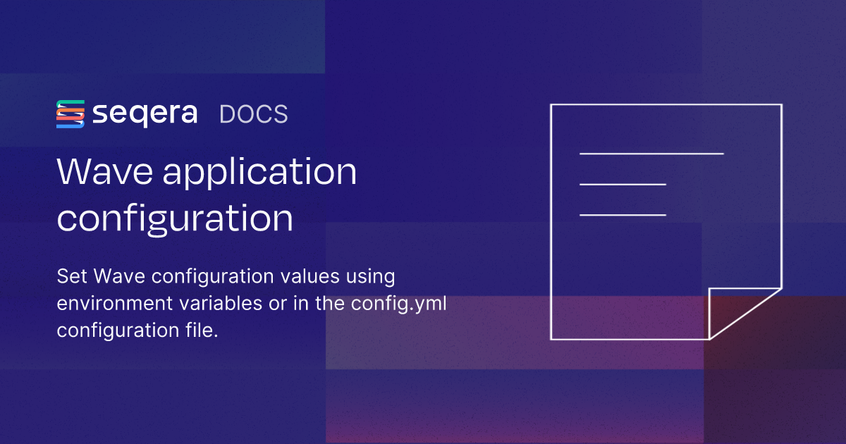 Wave application configuration | Seqera Docs