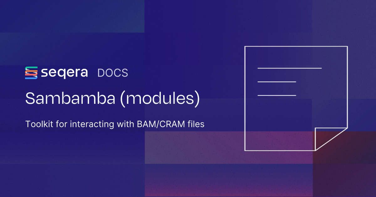 Sambamba | Seqera Docs
