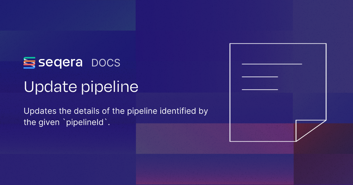 Update pipeline | Seqera Docs