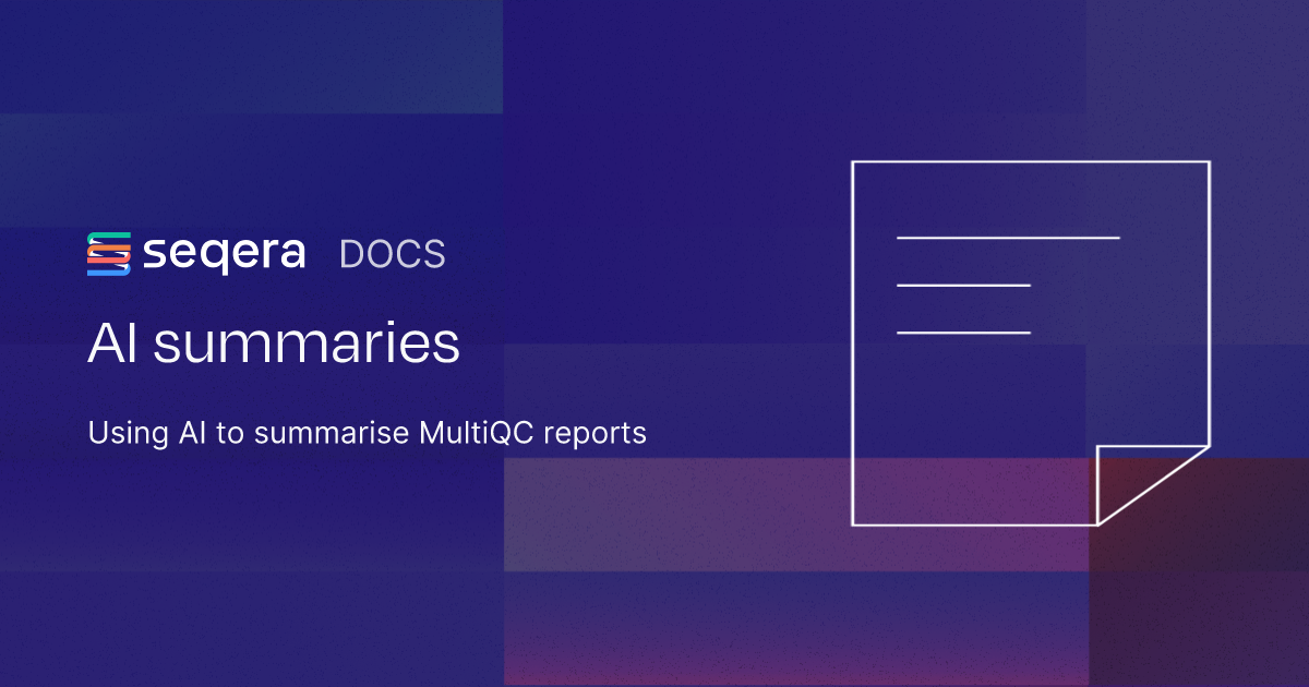 AI summaries | Seqera Docs