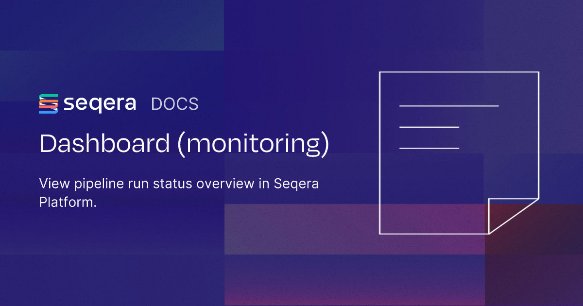 Dashboard | Seqera Docs