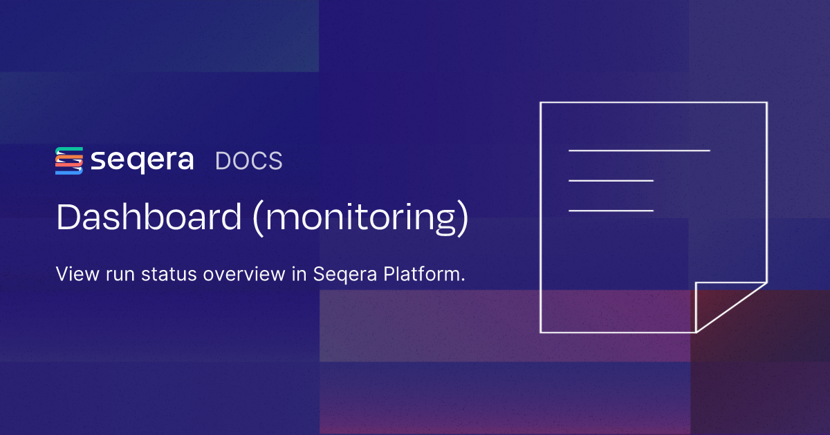 Dashboard Seqera Docs