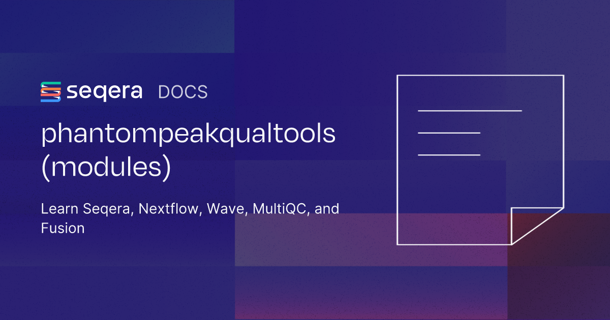 phantompeakqualtools | Seqera Docs